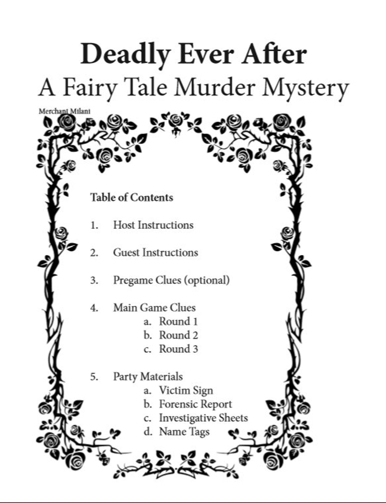 Deadly Ever After: A Fairy Tale Murder Mystery Party Kit - Etsy