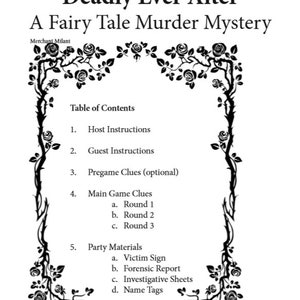 Deadly Ever After: A Fairy Tale Murder Mystery Party Kit - Etsy