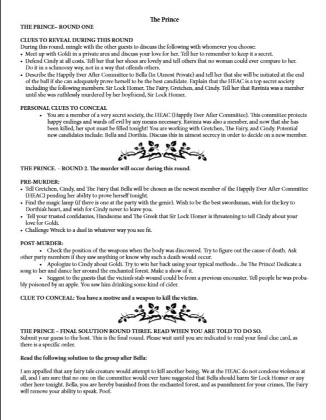 Deadly Ever After: A Fairy Tale Murder Mystery Party Kit - Etsy