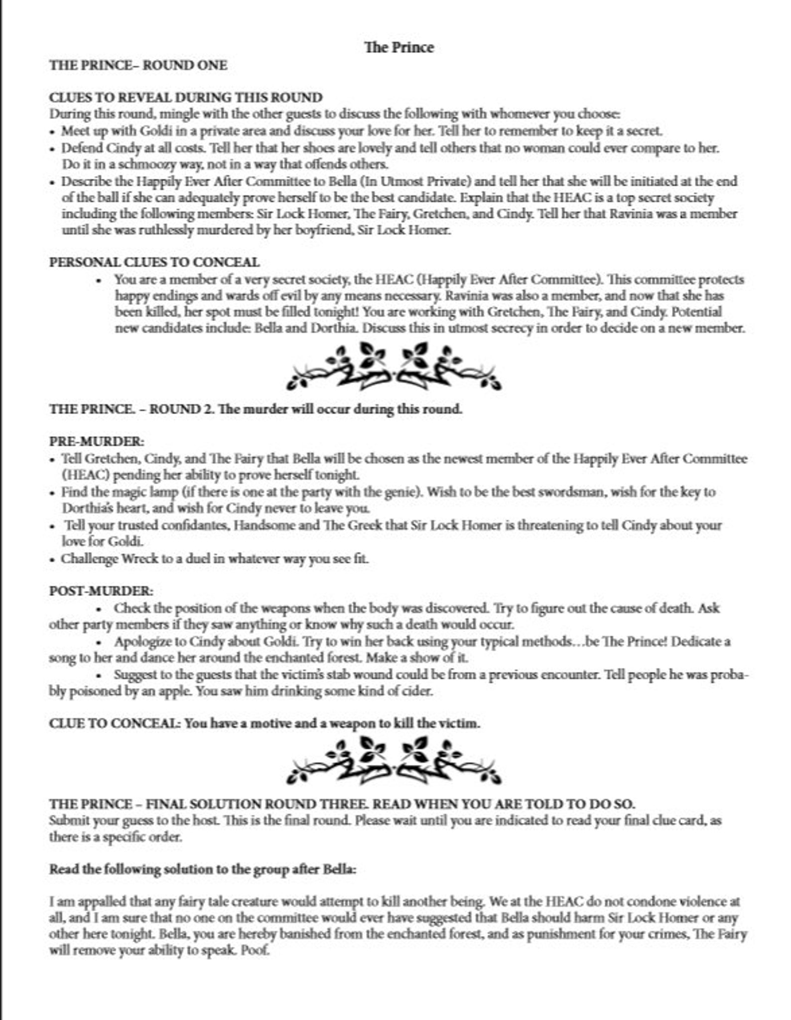 Deadly Ever After: A Fairy Tale Murder Mystery Party Kit - Etsy