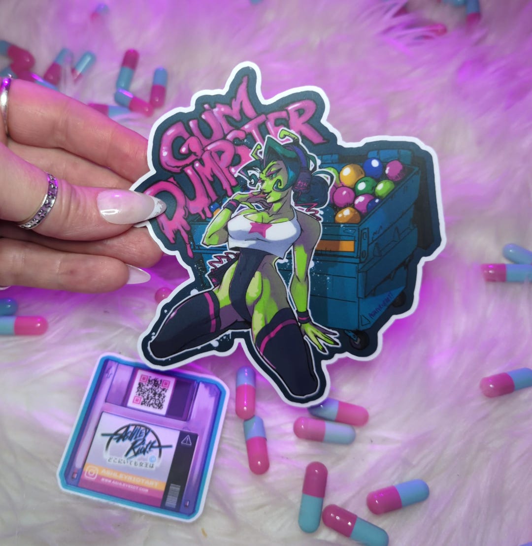 Gum Dumpster | Vinyl Sticker - Etsy