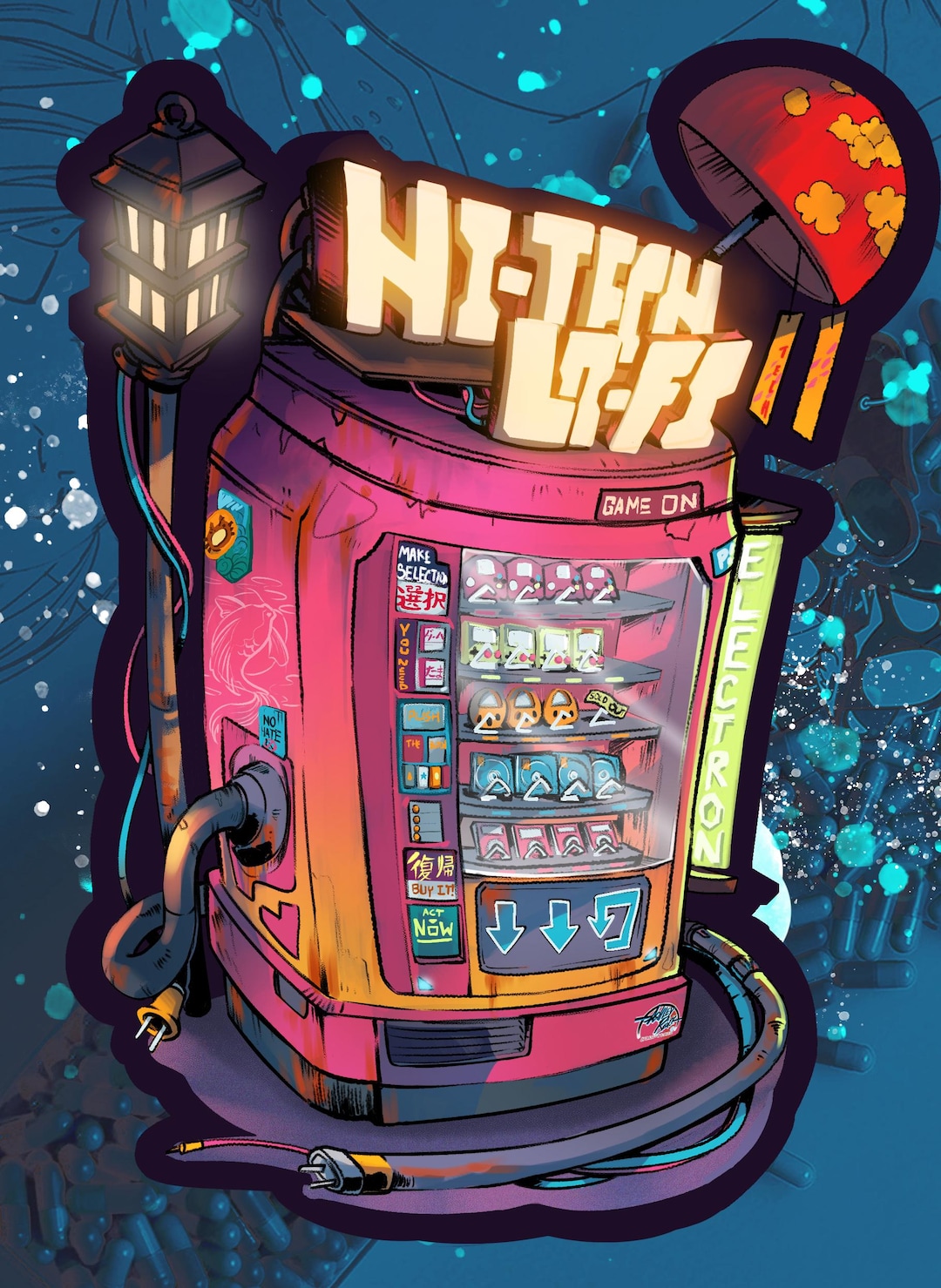 Hi-tech Lo-fi | Cyberpunk Sticker - Etsy