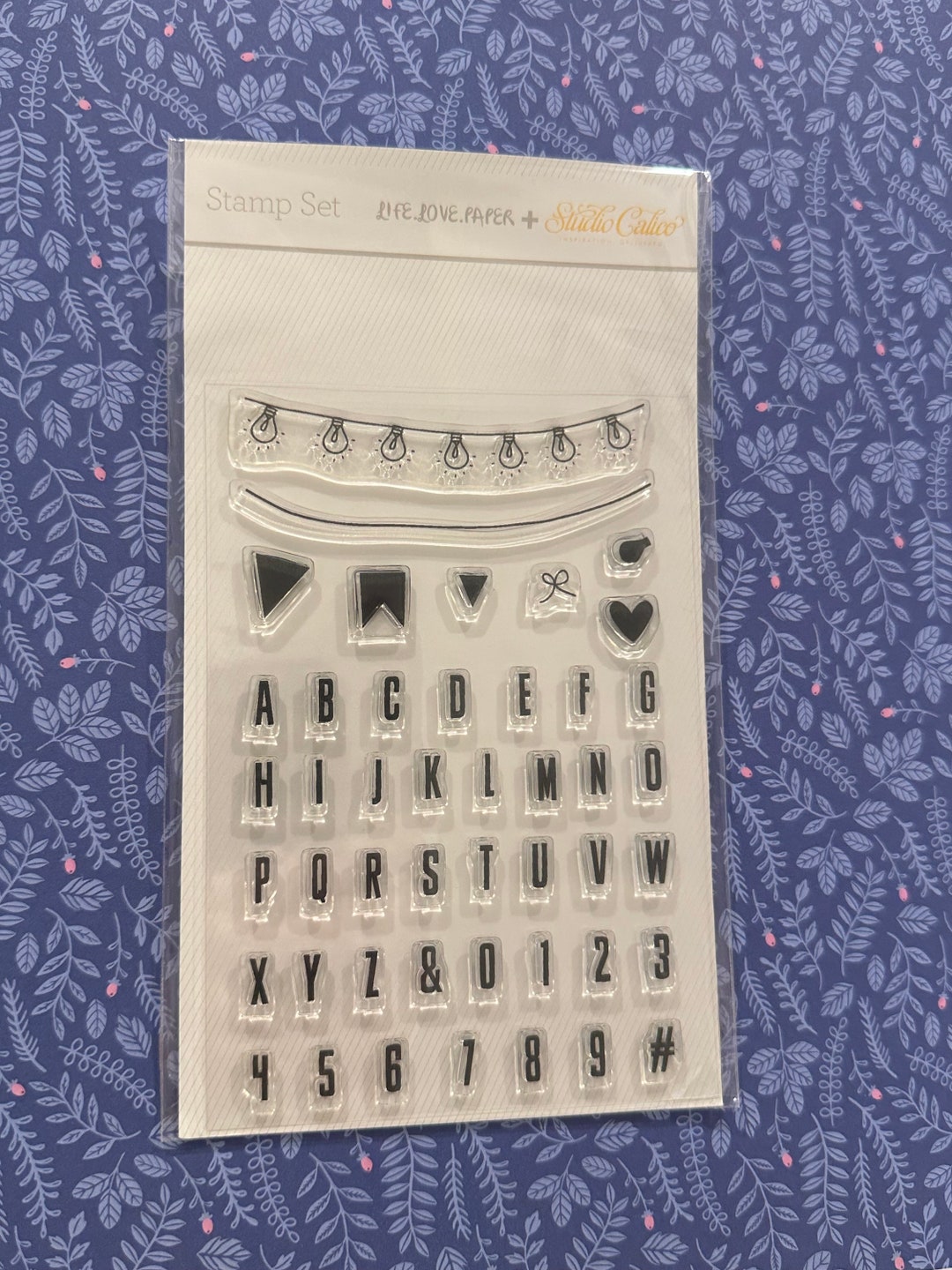 INBOX 4x6 Alphabet, Numbers and Symbols Banner Stamp by Studio Calico ...