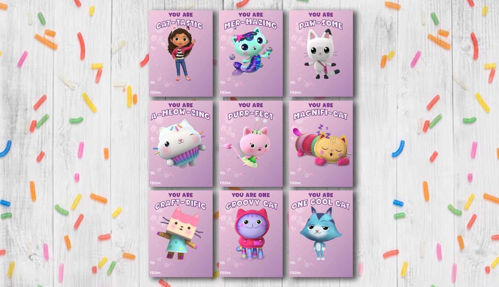 Gabby's Dollhouse Valentine's Day Card Valentine Instant PRINTABLE ...