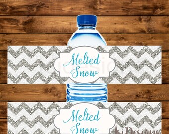 Melted snow labels | Etsy