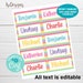 Editable Back to School Name Tags Colorful Classroom Labels - Etsy