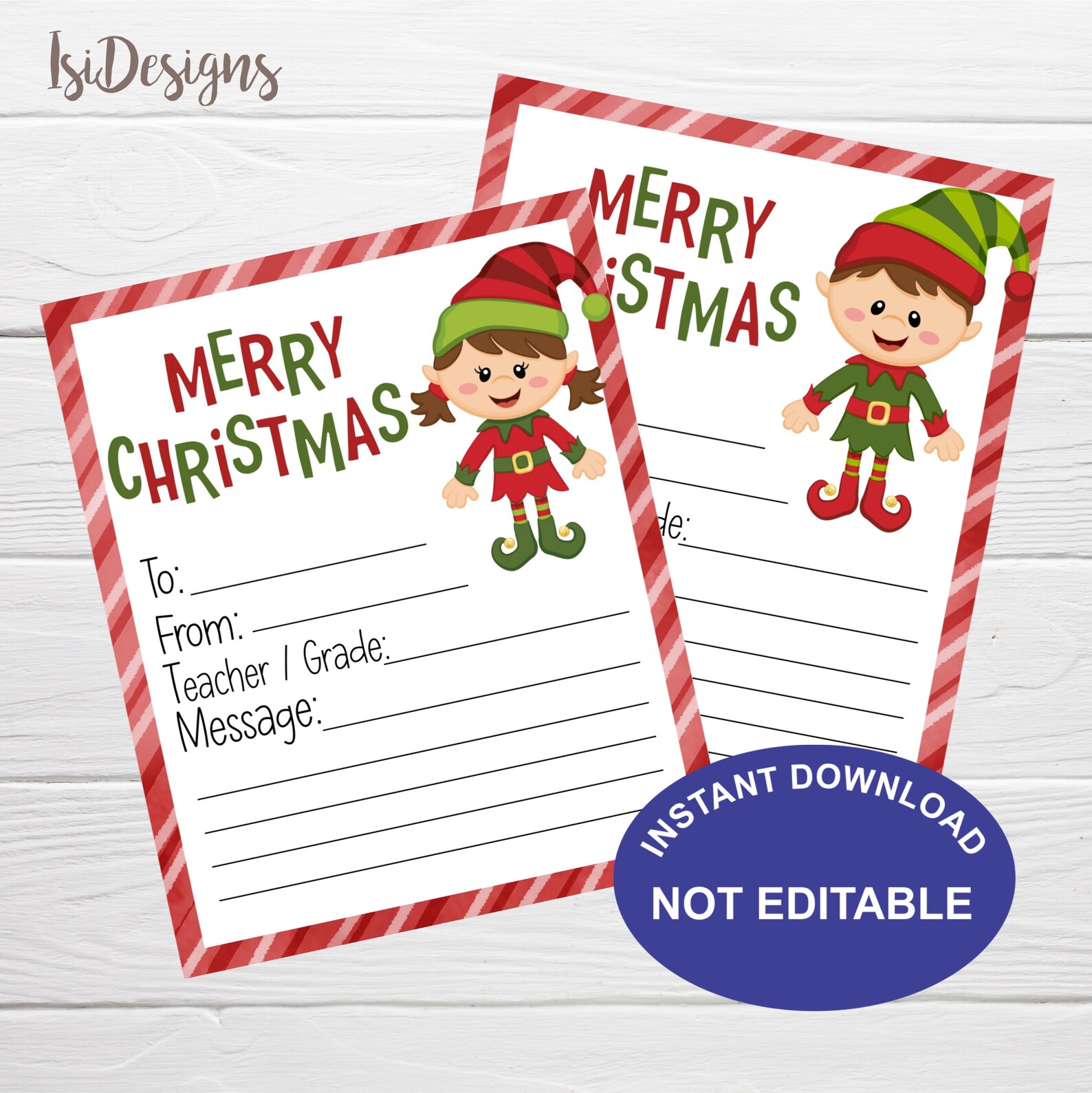 Christmas Candy Gram INSTANT Download PTA PTO School | Etsy