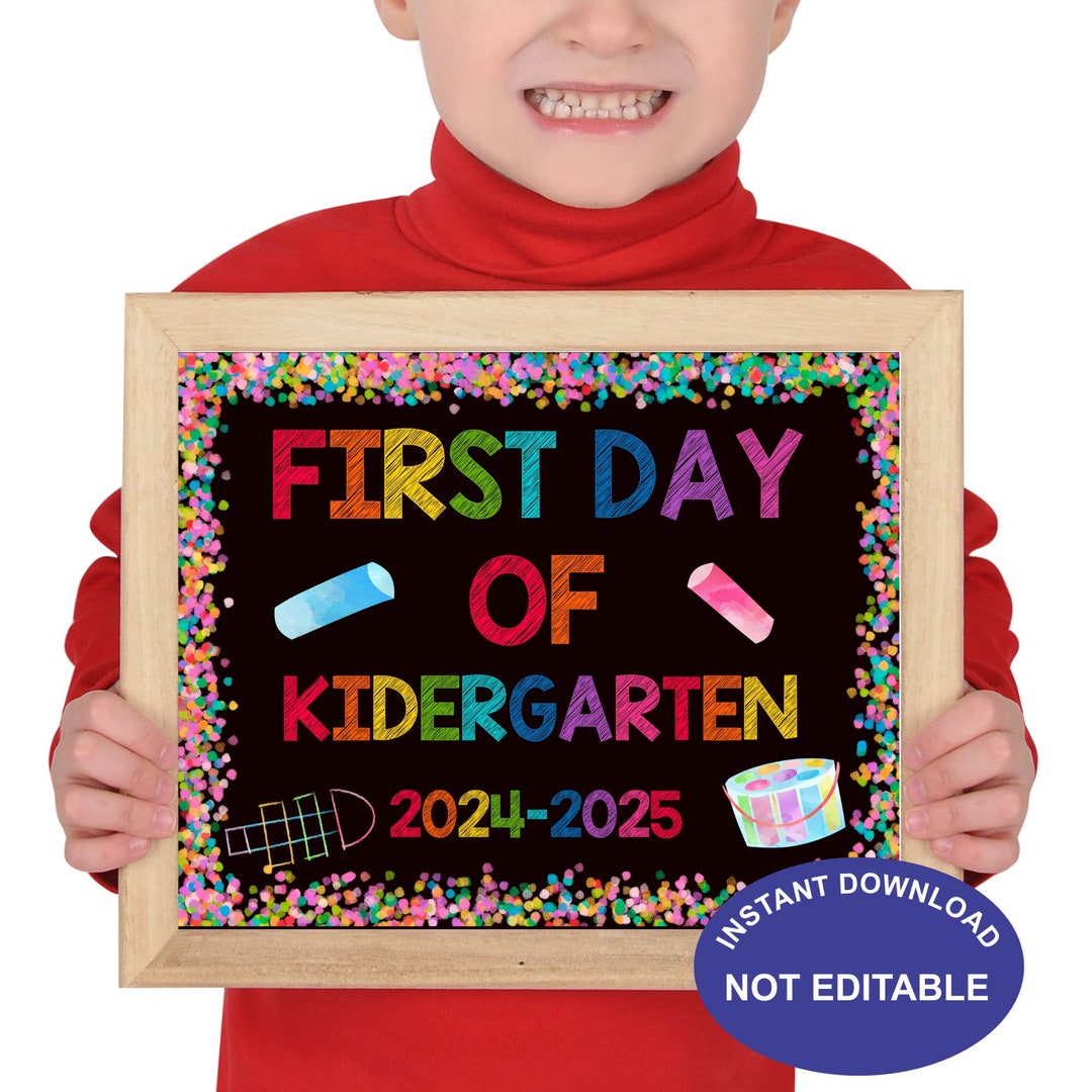 Last Day of Kindergarten Printable Sign, Instant Download, Class of ...