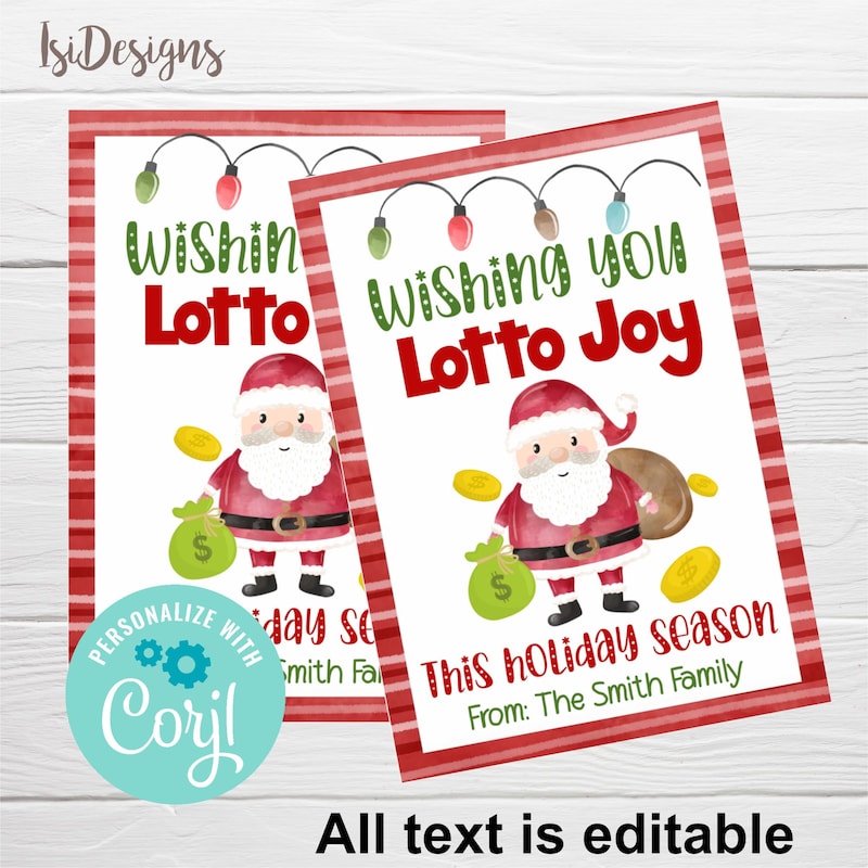 Lotto Christmas Tag - Etsy