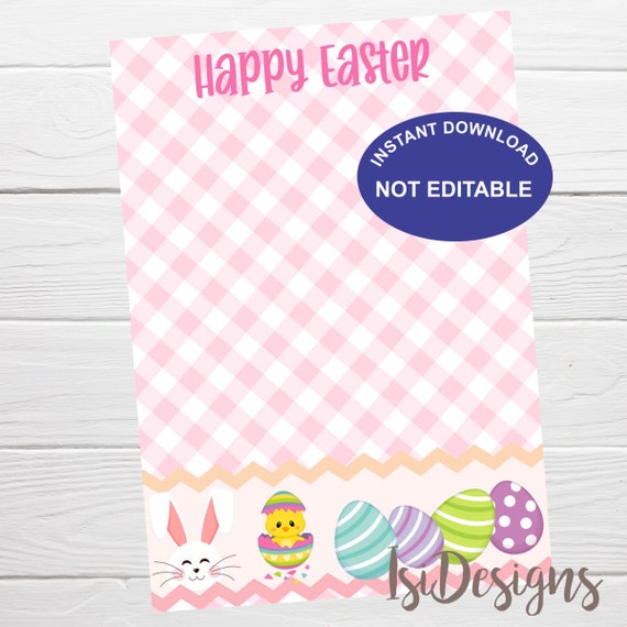 Mini cookie Easter Card, Instant Download, Easter bunny cookie packing ...