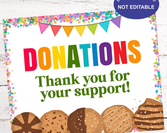 Printable Cookie Booth Sale Sign, Instant Download 4 for 20, 5 for 25 ...