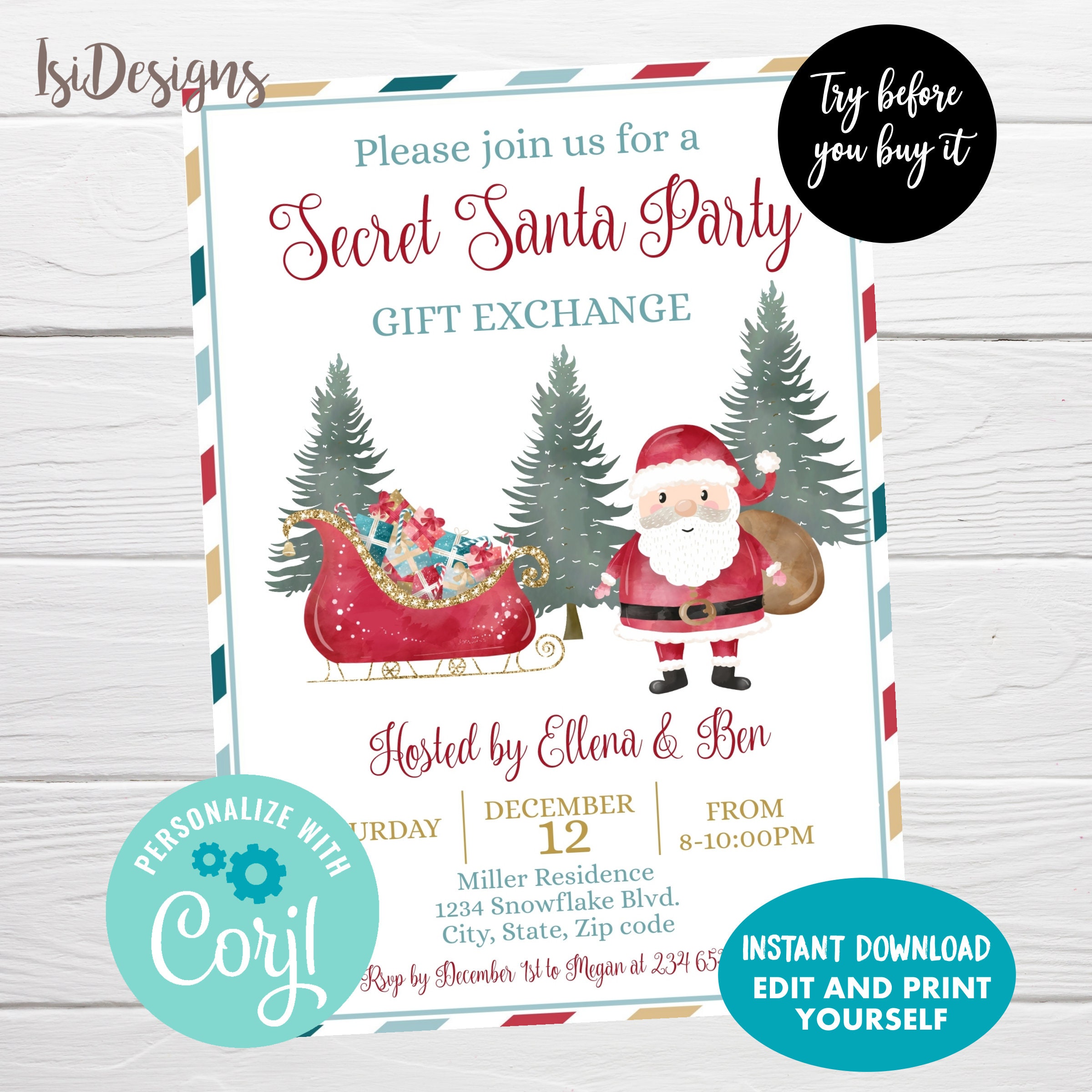 Secret Santa Christmas Party Invitation Editable Holiday Etsy secret-santa-christmas-party-invitation-editable-holiday-etsy
