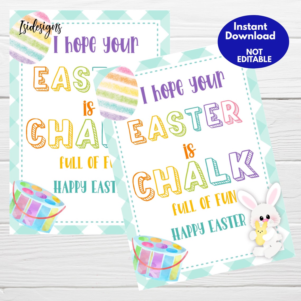 Easter Gift Tags, Chalk Full of Fun, Preschool Easter Printable Tags ...
