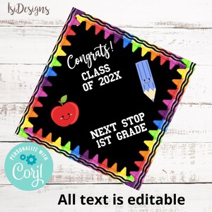 Kindergarten Editable Graduation Cap Topper, Printable Preschool ...
