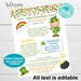 March Editable Newsletter, School PTO PTA St Patrick's Event Flyer ...