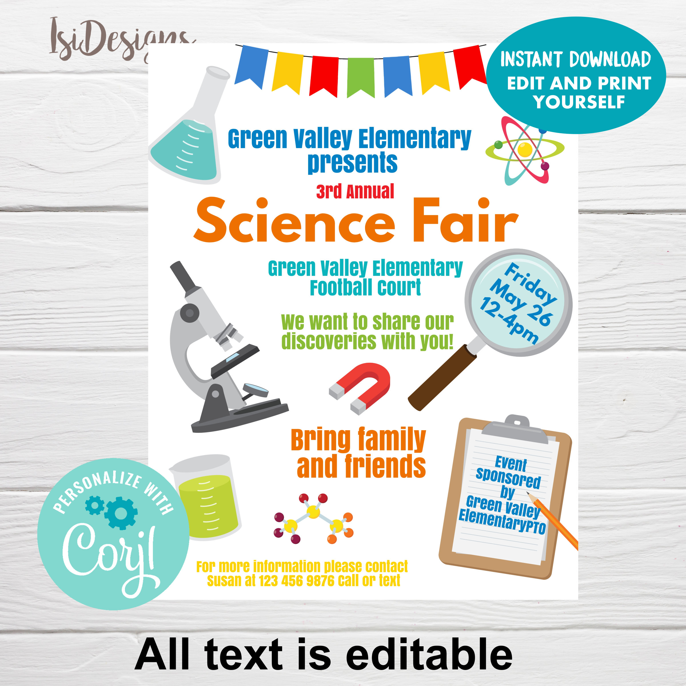Science Fair Awards Invitation Template