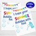 End of School Bubble Tags, Summer Vacation Bubble Printable Favor Tag ...