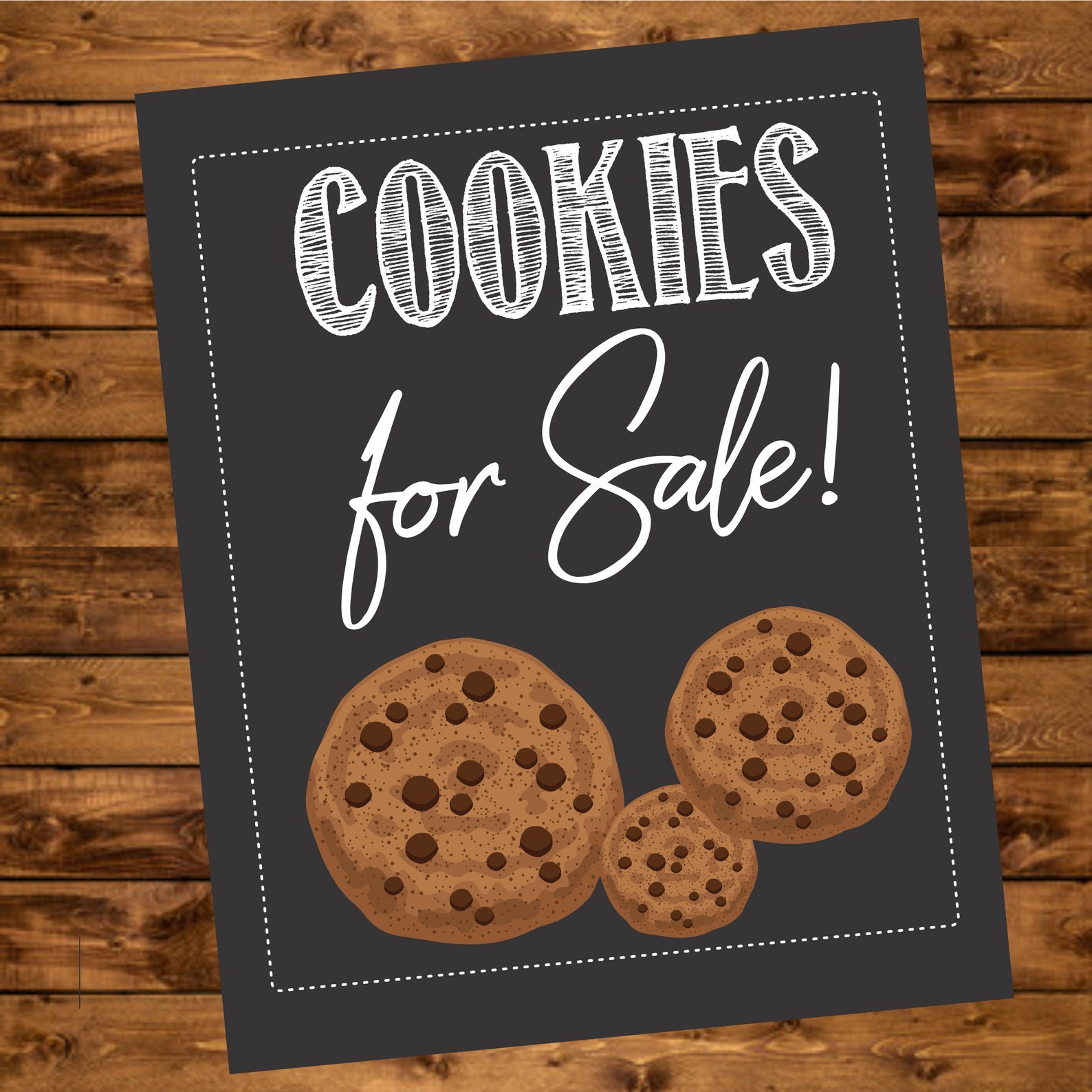 Cookies for Sale Printable Sign, Instant Download, Chalkboard Cookie ...