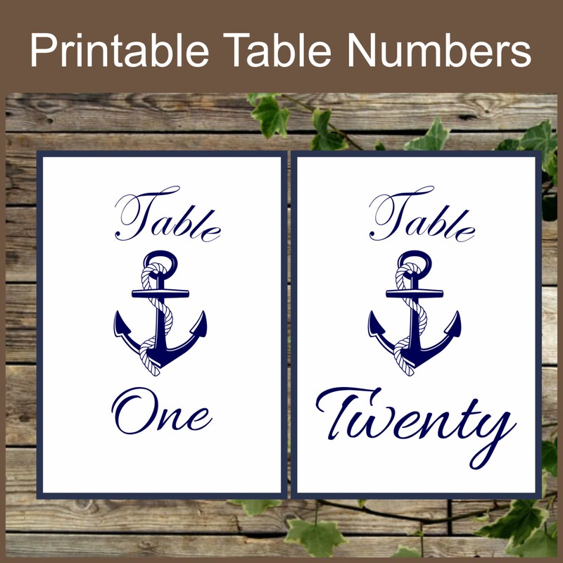 Beach Table Numbers - Etsy