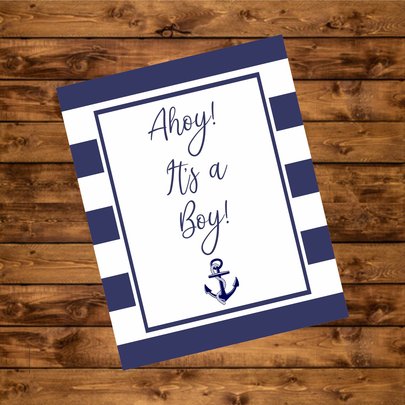 Nautical Baby Shower Signs, Printable Nautical Navy Anchor Signs ...