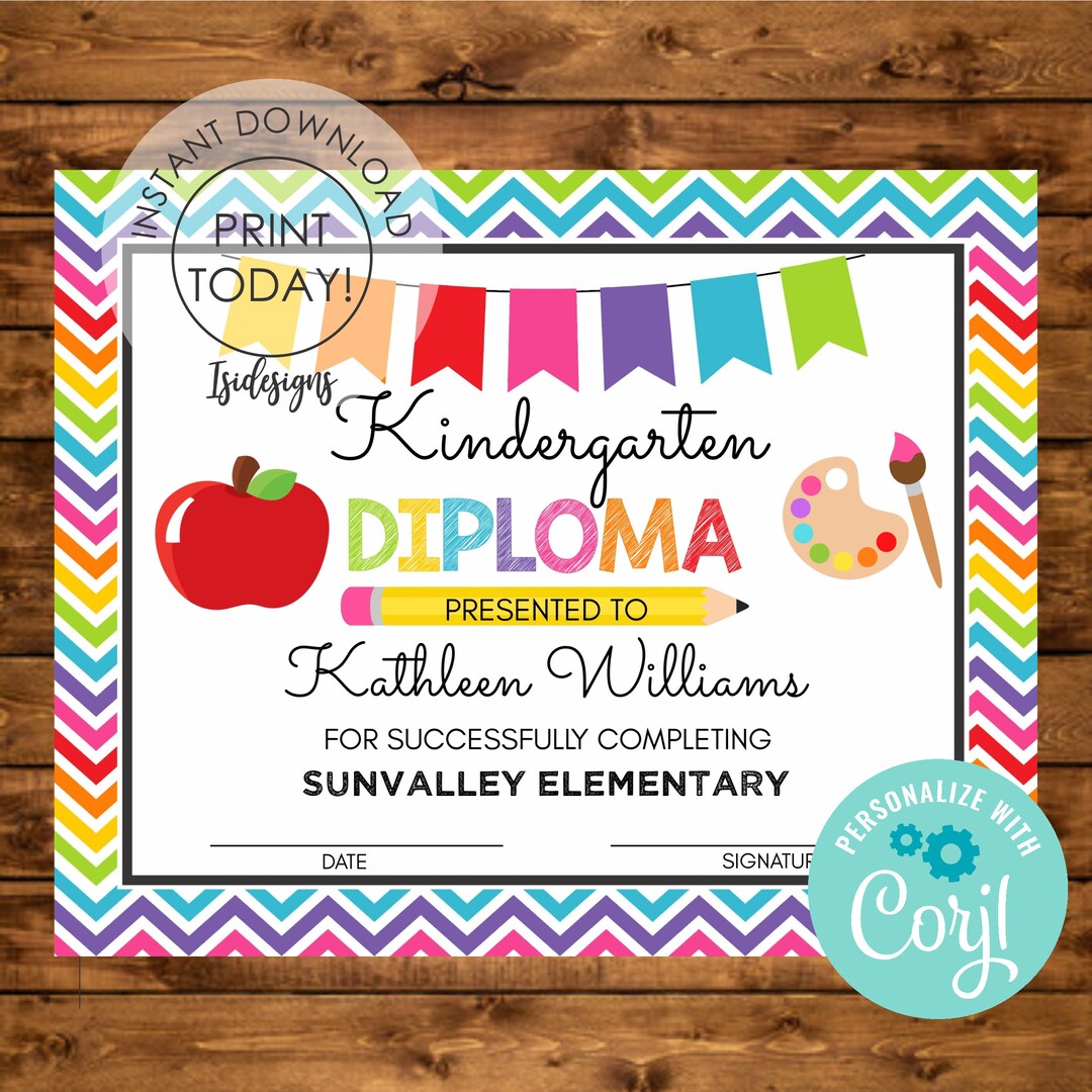 Graduation Editable Certificate, Instant Download, Printable Diploma ...