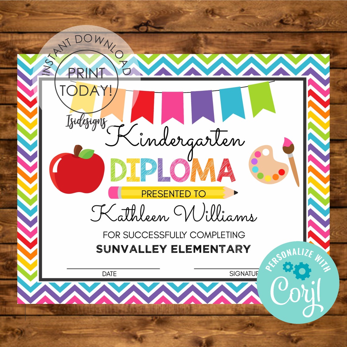Graduation Editable Certificate Instant Download Printable - Etsy