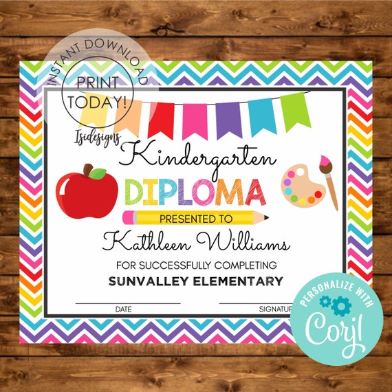 Graduation Editable Certificate, Instant Download, Printable Diploma ...