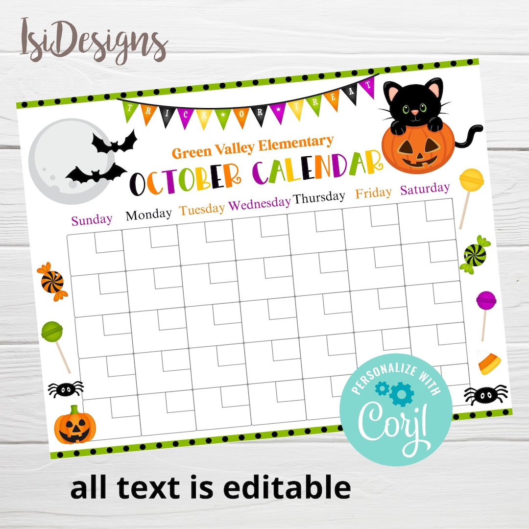 September Calendar, Instant Download, Editable September Schedule, PTO ...