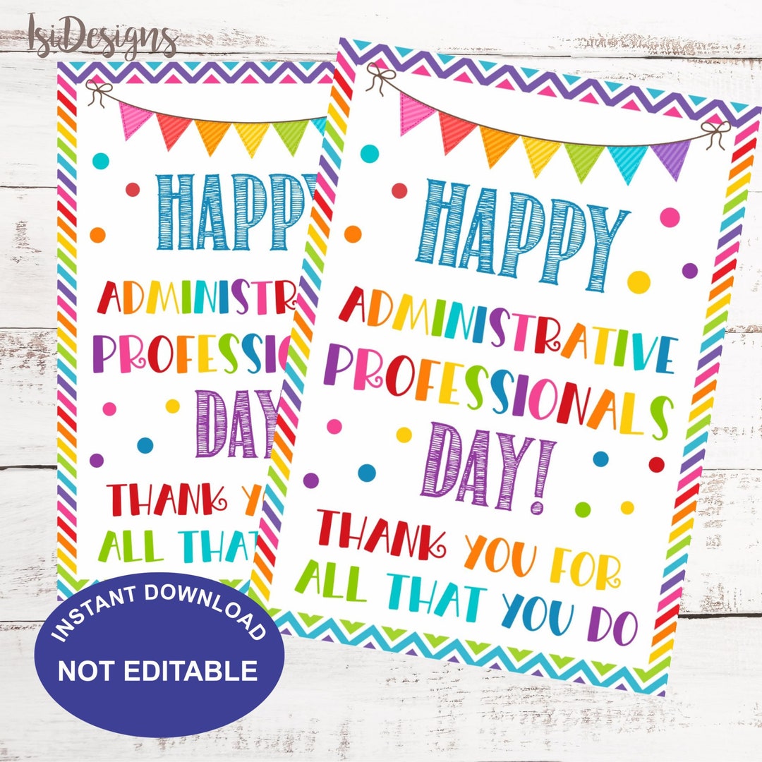 Administrative Professionals Day Tags, Printable Gift Tags ...