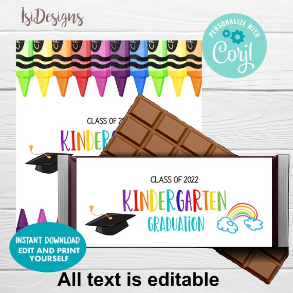 Editable Graduation Candy Bar Wrapper, Instant Download, Chocolate ...