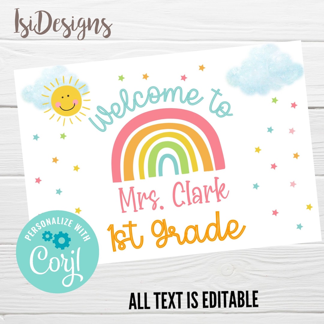 Welcome Back Teacher Postcard for Students, Editable Note From Teacher ...