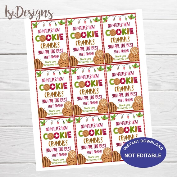 Christmas Appreciation thank you tags, Download, Teacher PTO/PTA Nurse ...