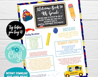 Welcome Back to School Newsletter, EDITABLE Classroom Newsletter ...