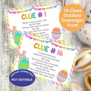 Easter Scavenger Hunt Game, Outdoor Scavenger Hunt, Easter Activity for ...