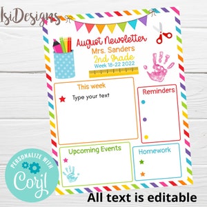 Meet the Teacher Editable Canva Template, Boho Rainbow Classroom Decor ...