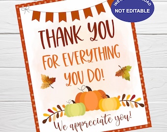 Teachers and Staff Pie Appreciation 8x10 Sign Print Any Way - Etsy