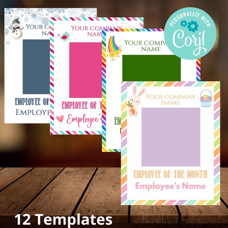 Editable Monthly Recognition Certificate Template | Employee & Student ...