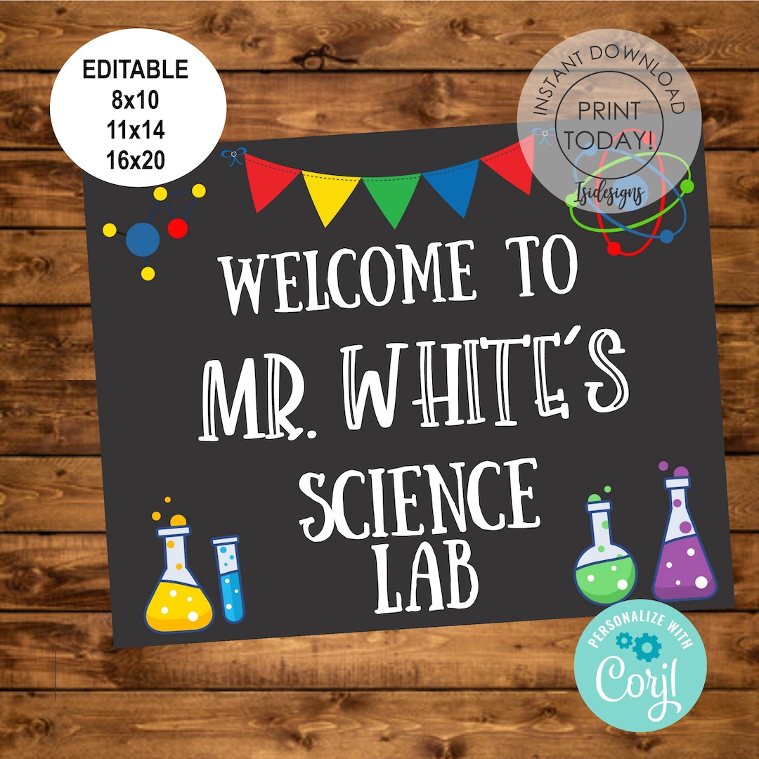 Editable Classroom Welcome Sign, Instant Download, Classroom Chalkboard ...
