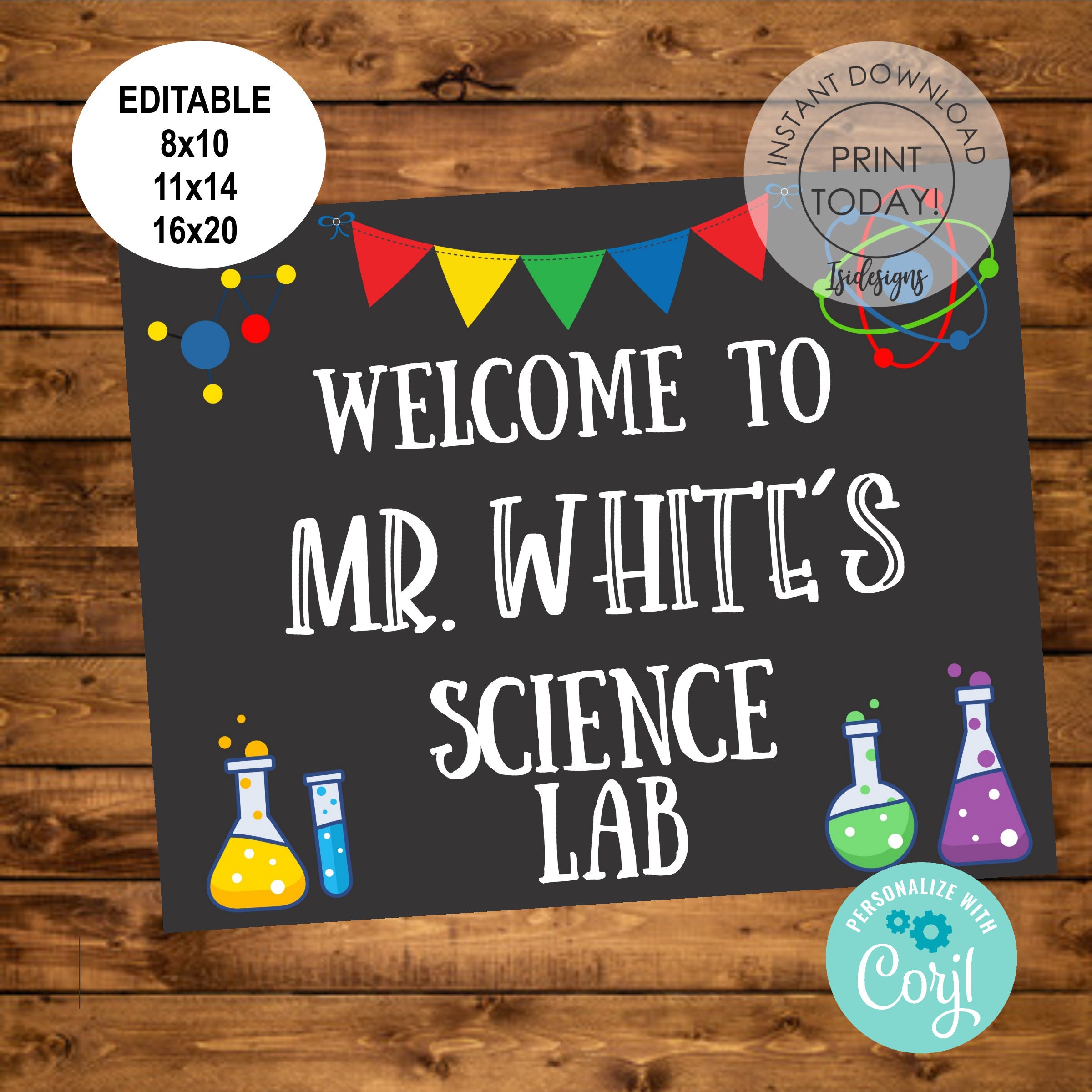 Editable Classroom Welcome Sign, Instant Download, Classroom Chalkboard ...
