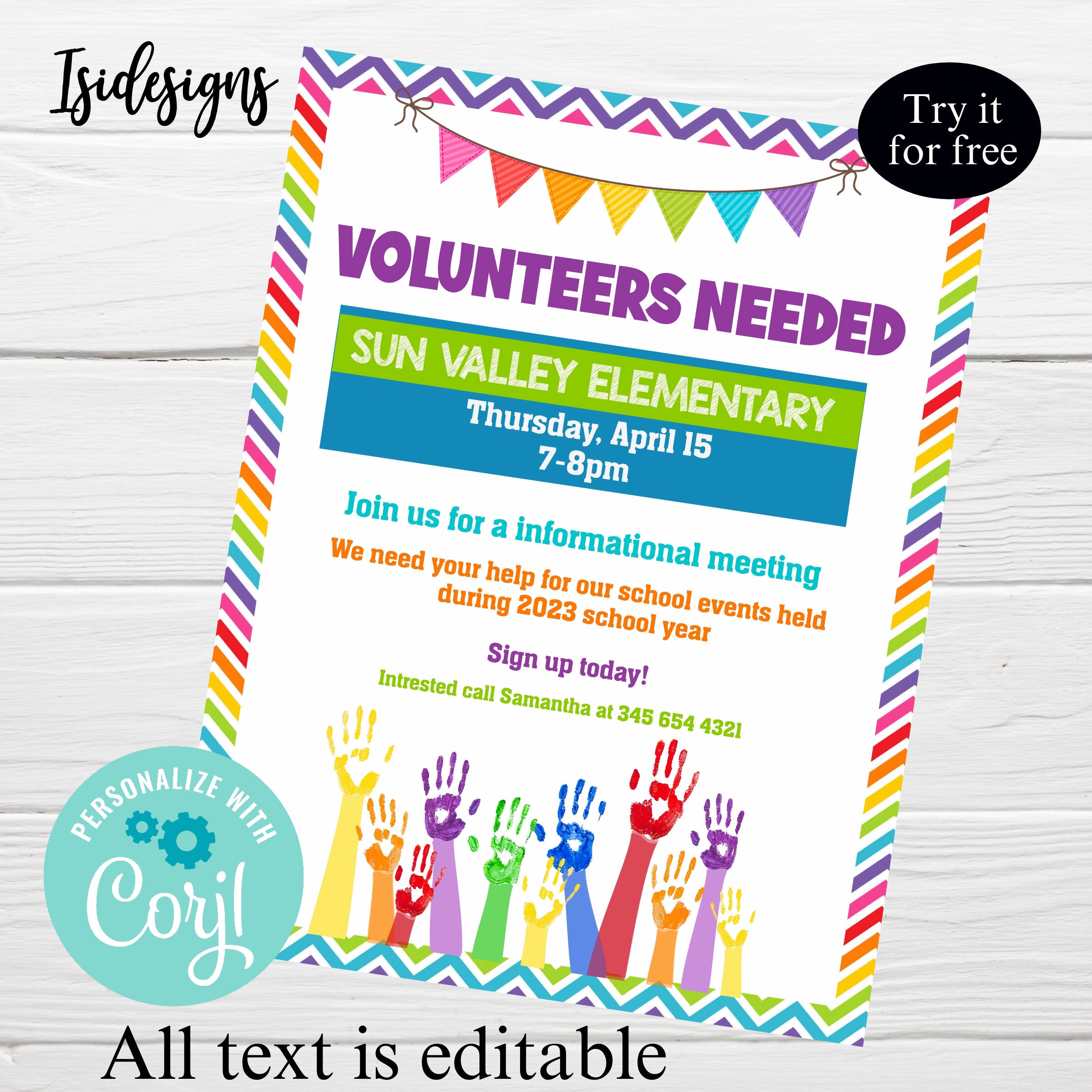 Volunteers Needed Sign