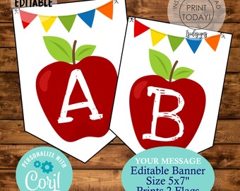 Back to SCHOOL Banner/instant Download - Etsy