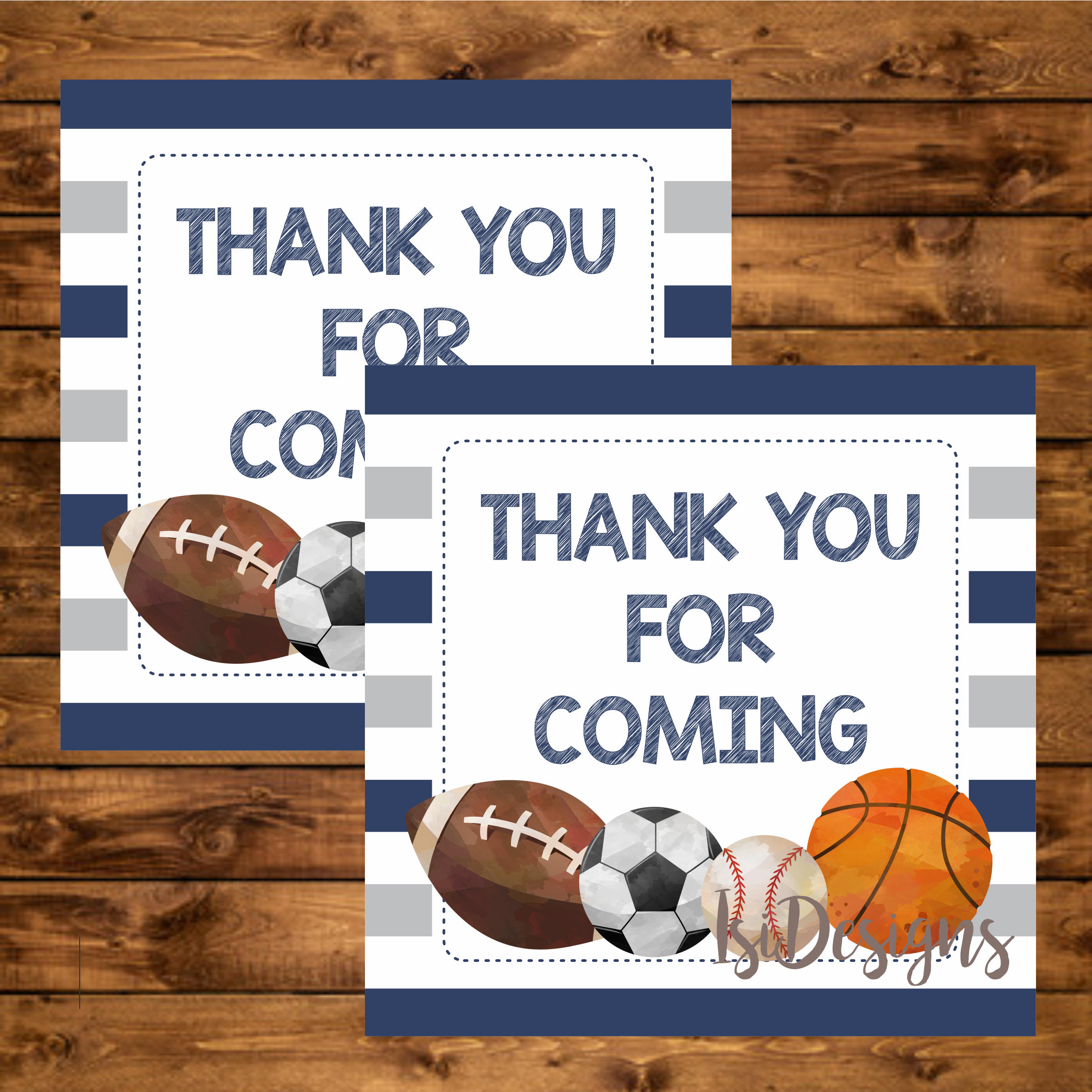 Sports Thank You Tags Printable Sports Themed Favor Tags - Etsy Canada