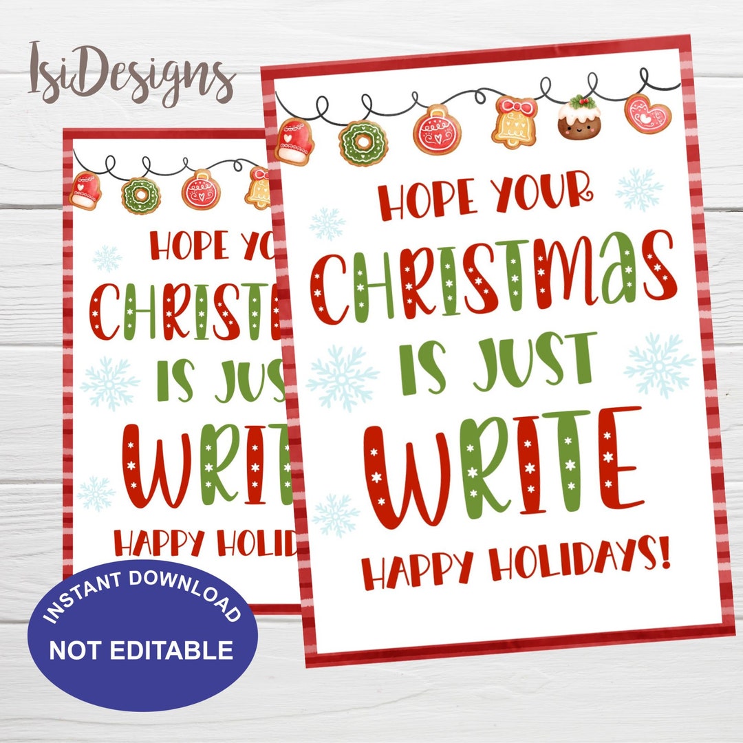 Printable Christmas Gift Tags, Teacher Classroom Pencil Holiday Tag ...