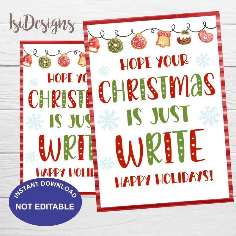 Printable Christmas Gift Tags, Teacher Classroom Pencil Holiday Tag ...