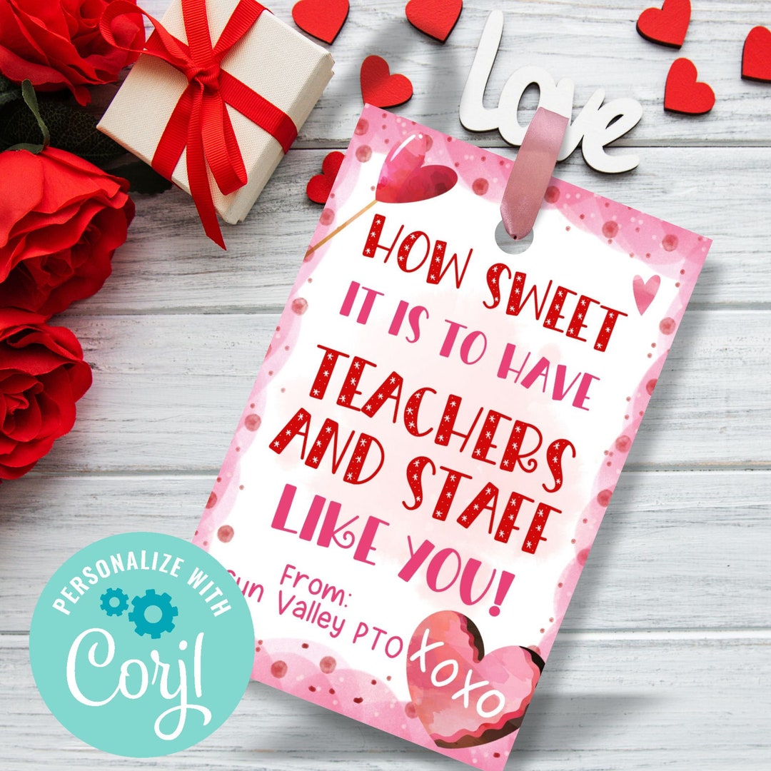 Teacher Appreciation Gift Tag, How Sweet It is to Be Taught by You ...