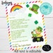 St. Patrick's Day Letter From the Leprechaun, Personalized Leprechaun ...