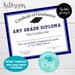 Editable Certificate of Graduation, Instant Download, Any Grade ...