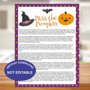 Pass the Pumpkin Printable Game, Instant Download, Spooky Halloween ...