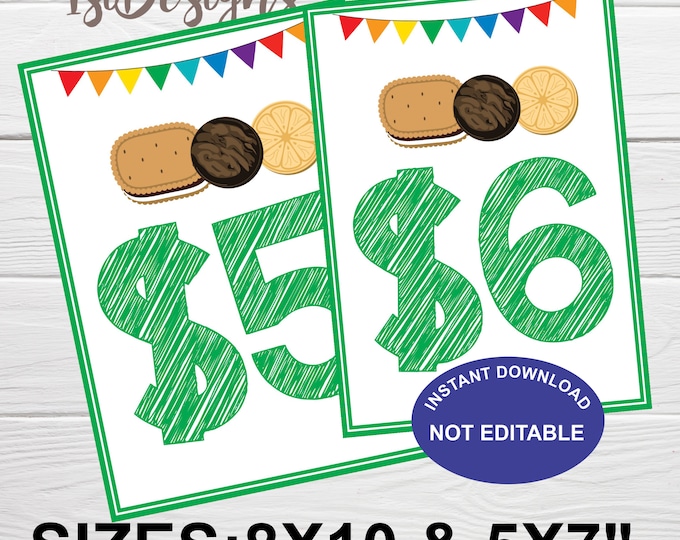 Pop up Cookie Booth Sign, Cookie Booth Printable Cookie Sign, Cookies ...