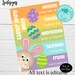 Easter Spirit Week Editable Itinerary Schedule, Easter Daily Weekly ...